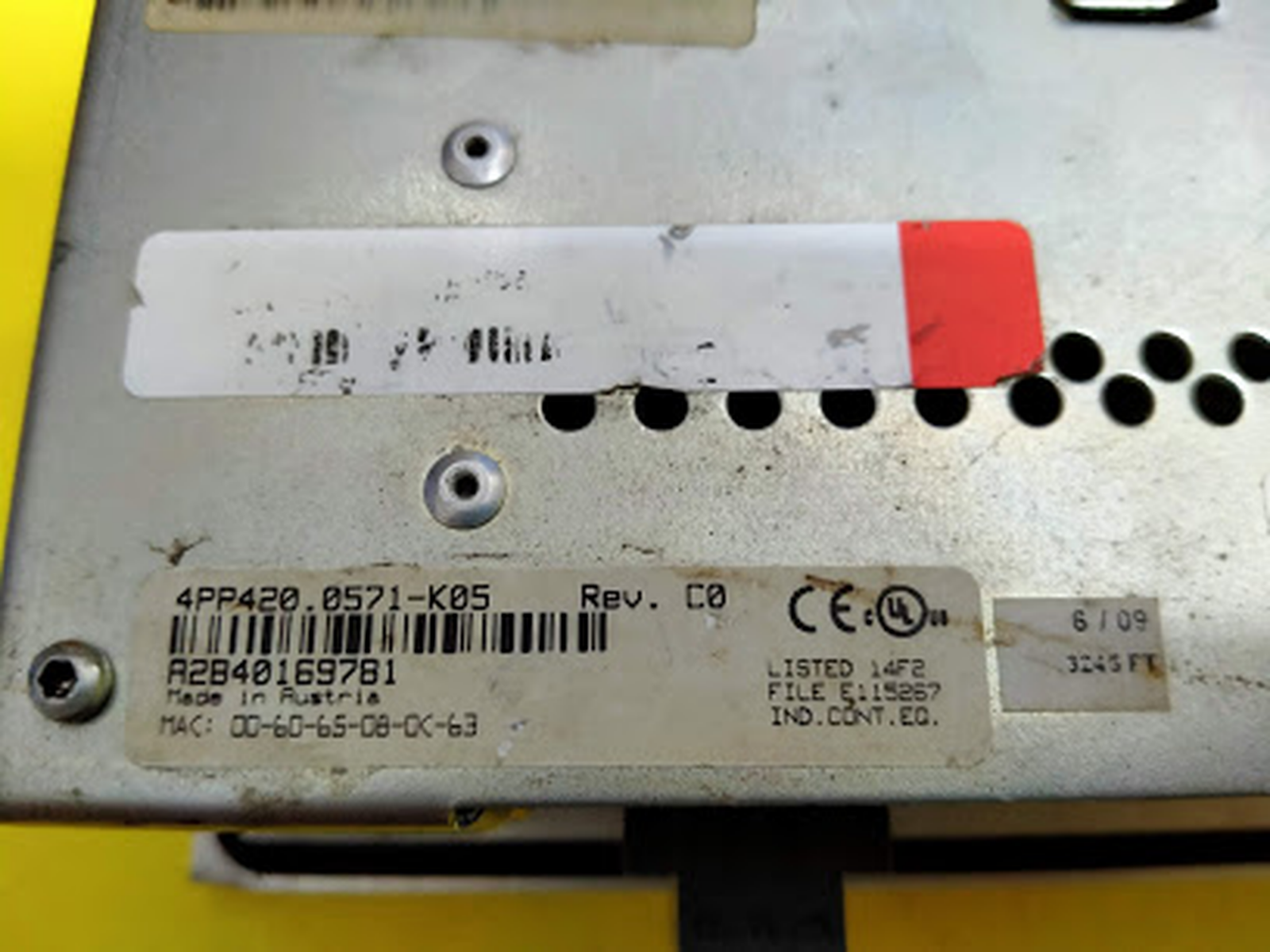 B&R 4PP220.0571-K05 Rev. C0 Power Panel 400 Bios Version V01.18 - Industrial SOL Pte Ltd