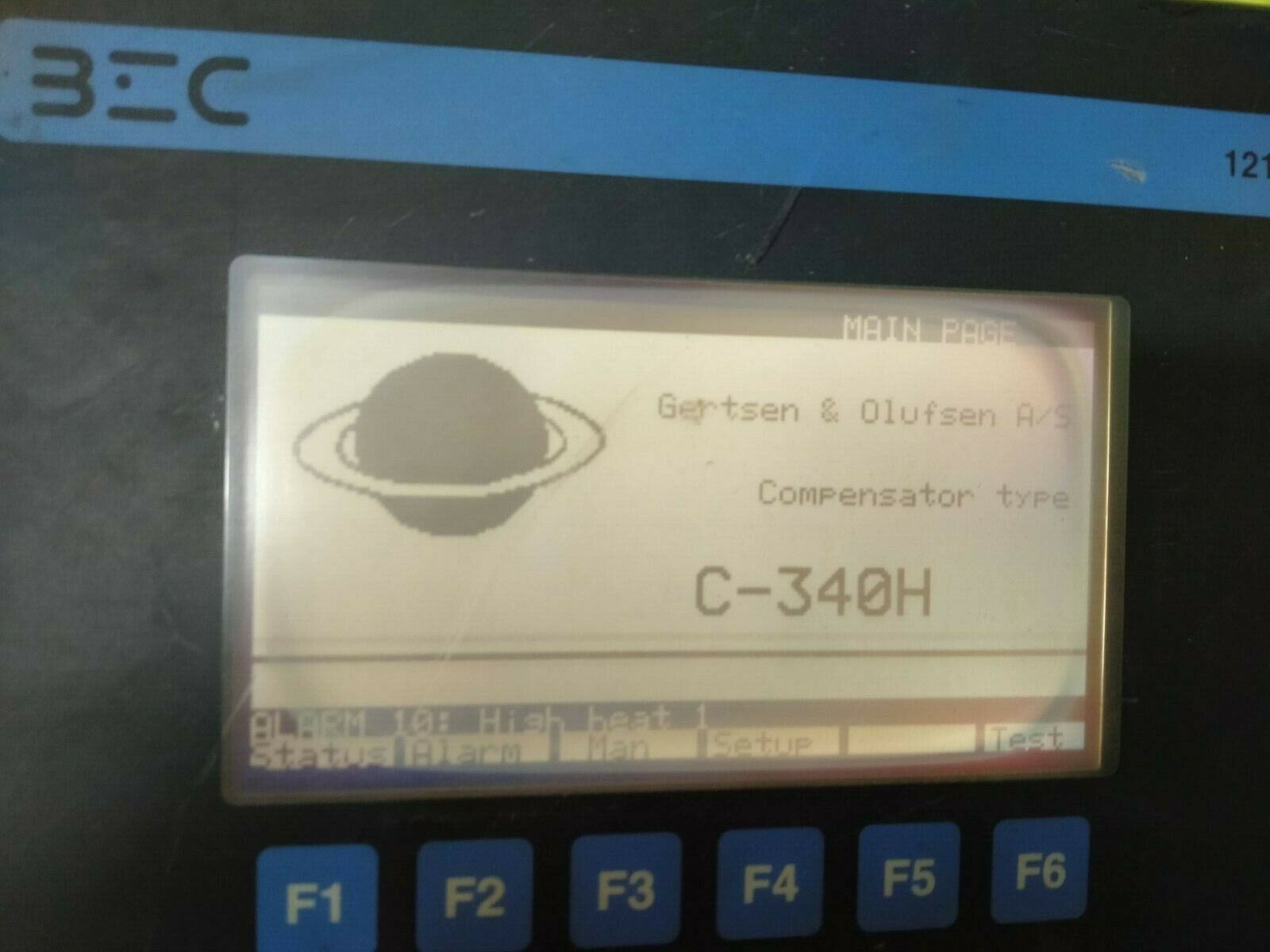 BEC 121 Operator Panel Gertsen & Olufsen A/S compensator C-340H BEC ...