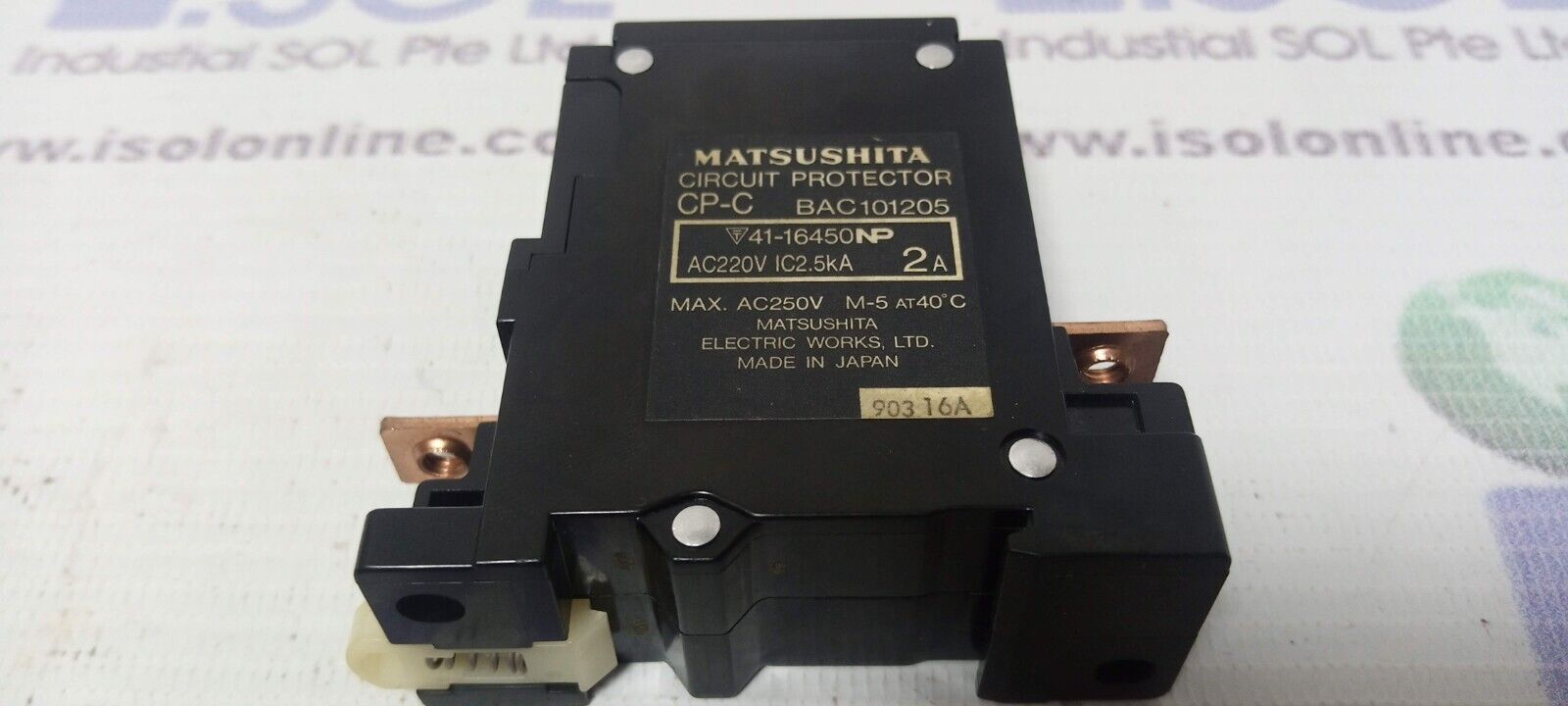 Matsushita CP-C BAC101205 Circuit Breaker AC250 Matsushita Electric Works Ltd - Industrial SOL ...