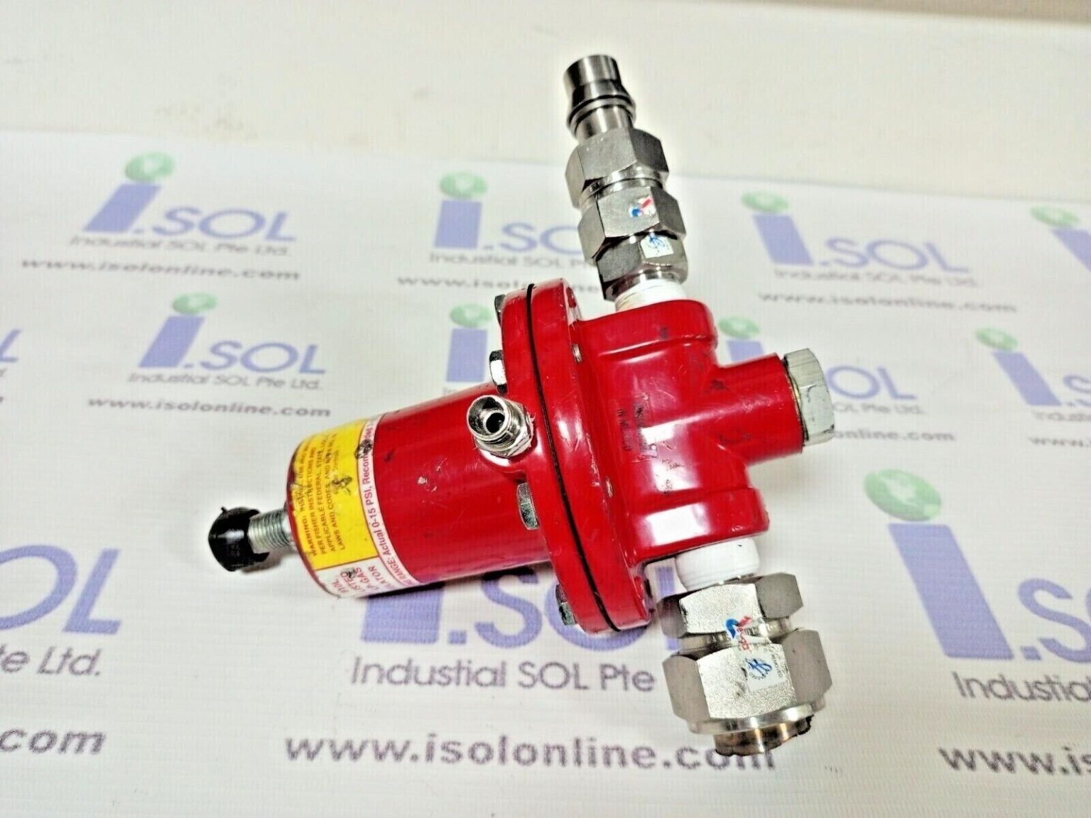 Fisher LP 810L high pressure gas regulator - Industrial SOL Pte Ltd