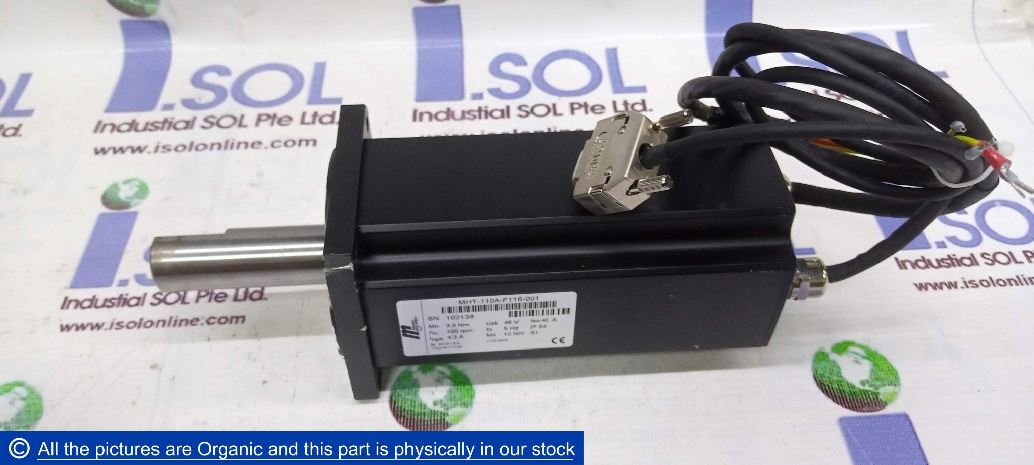 Magnetic Autocontrol MHT-110A-F116-001 Servo Motor 100rpm 48V Long Shaft New - Industrial SOL ...