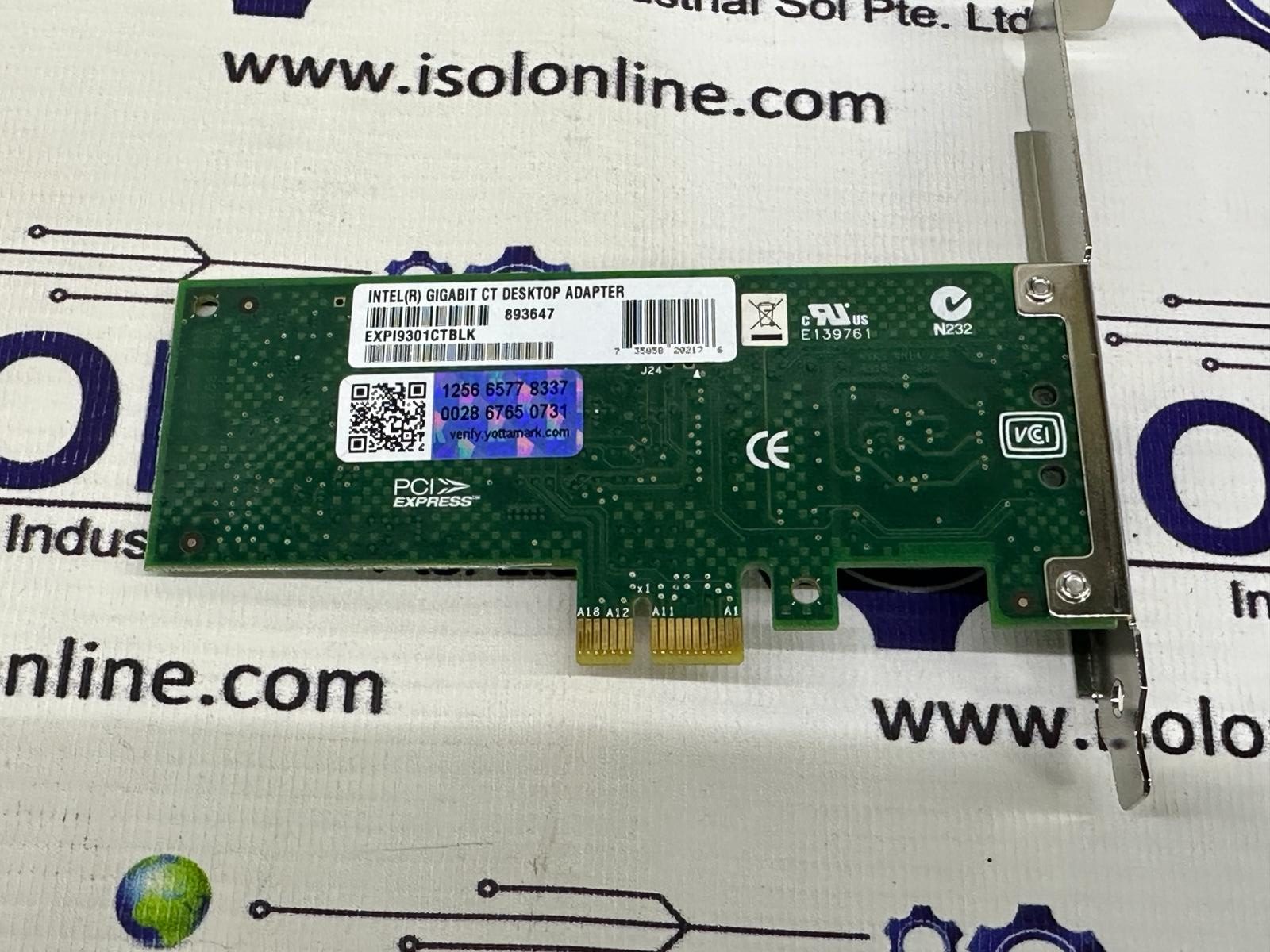 Intel EXP19301CTBLK Gigabit CT PCI-E Desktop Network Adapter 893647 CPU ...