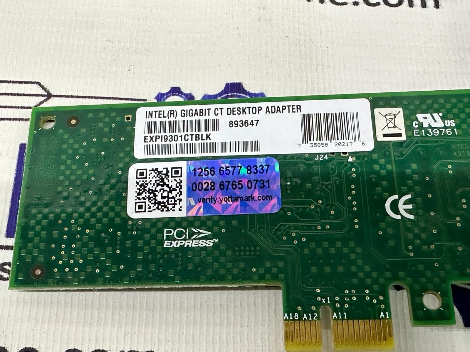 Intel EXP19301CTBLK Gigabit CT PCI-E Desktop Network Adapter 893647 CPU ...