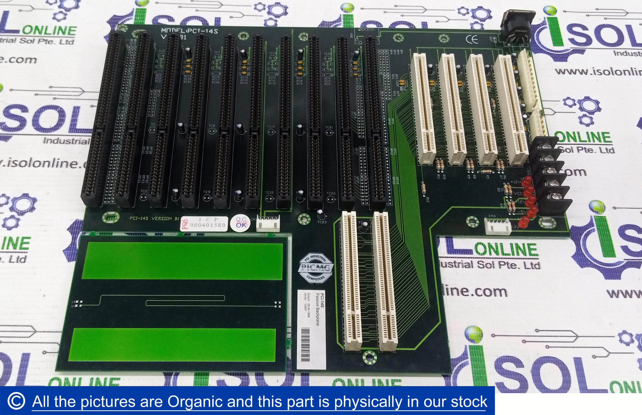 PICMG PCI-14S Version B1 Passive Backplane Board 14-Slot For Industrial ...