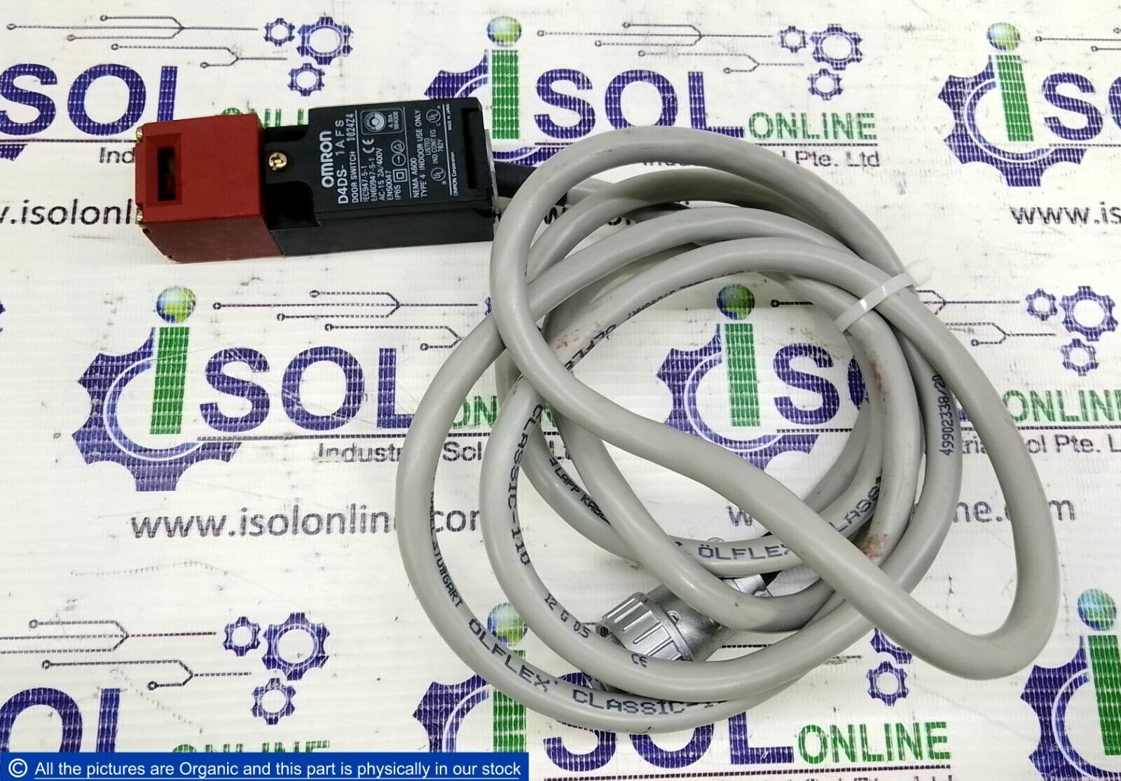 Omron D4DS-1AFS Compact Safety Door Switch 2A/400V D4DS-Series W/ Cable ...