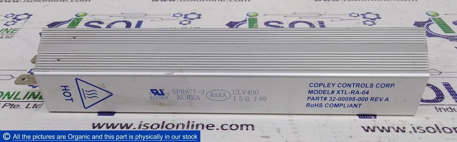 Copley Controls XTL-RA-04 Regen Resistor 15 Ohm 32-00099-000 Rev A ...