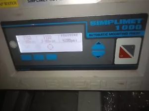 Buehler 20-1415 Simplimet 1000 Ver V2.03 Metallurgical Mounting Press ...