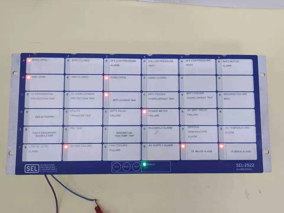 SEL Schweitzer SEL-2522 Alarm Panel 36-Ch 25220X2H4X01 Visual/Audible ...