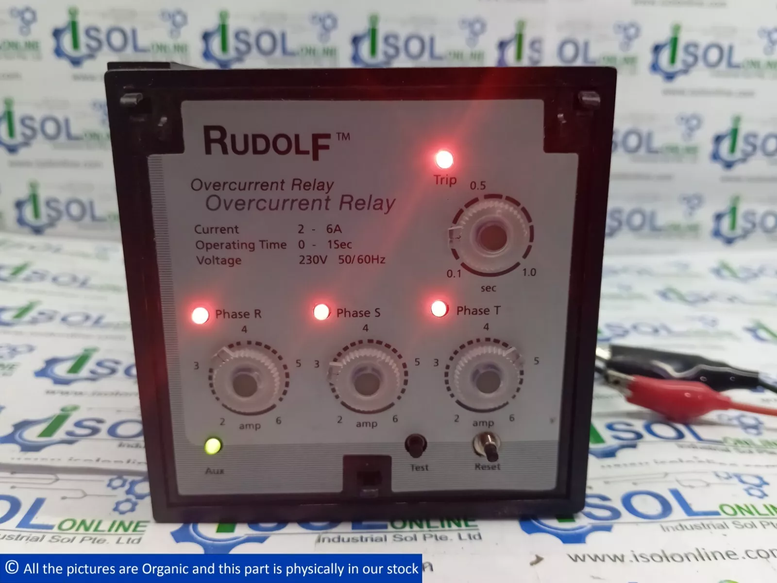 Rudolf R-OCM31 Overcurrent Relay 3-Phase 230VAC 0.1 - 1 Sec 1CO Power ...