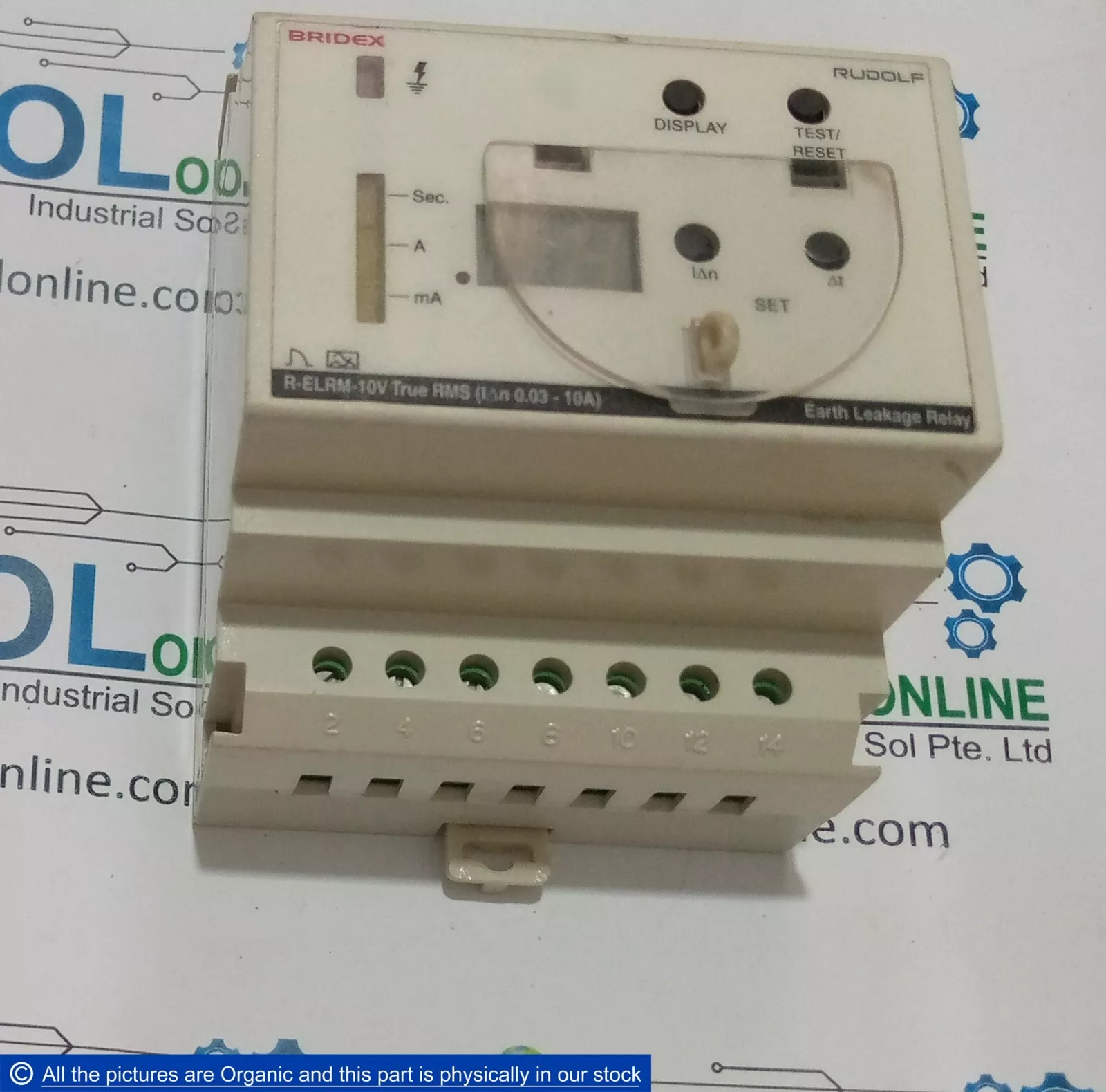 RUDOLF Bridex R-ELRM-10V-M / 230V AC Earth Leakage Relay R-ELRM-10V ...