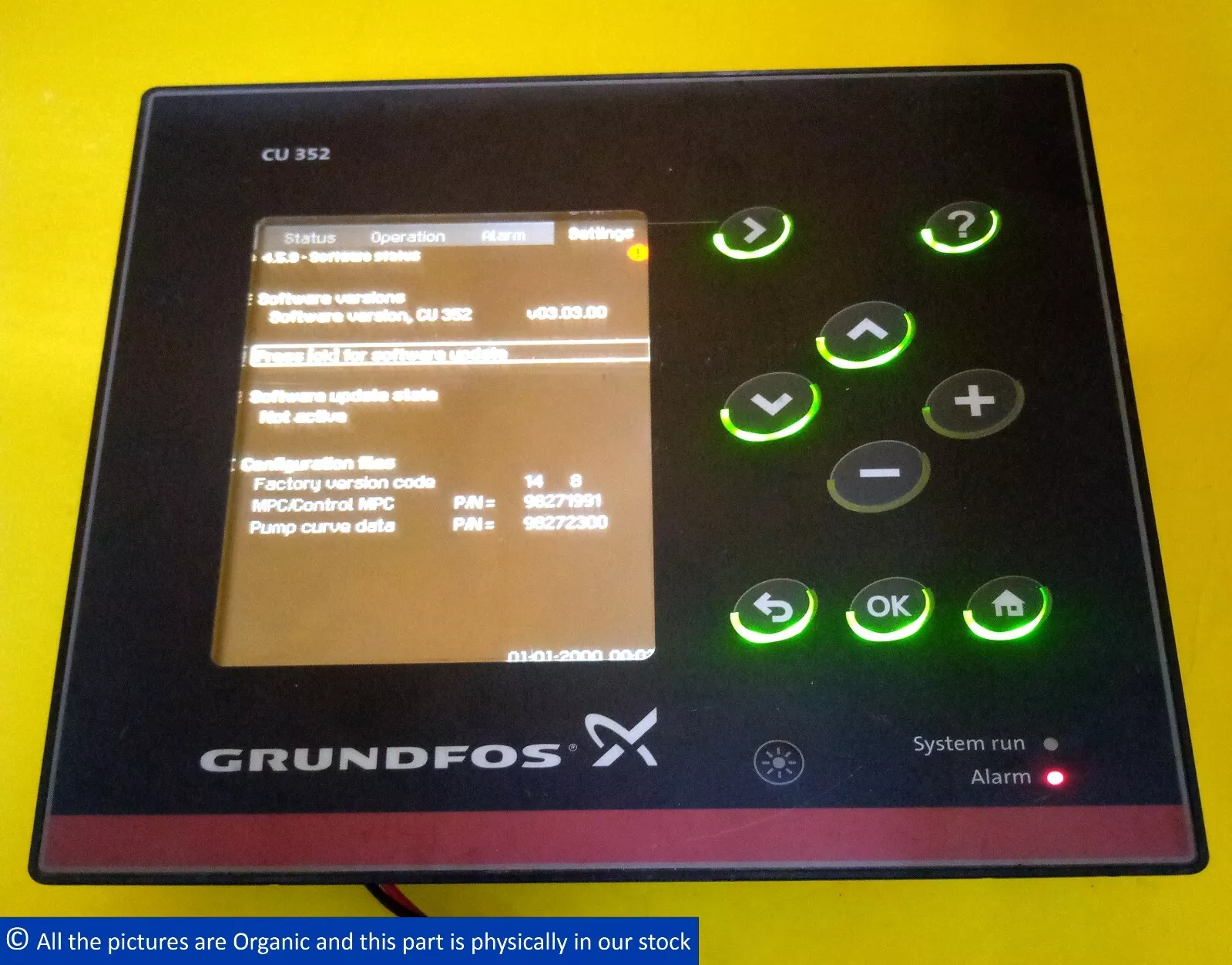 GRUNDFOS CU 352 Pump Controller 98146952-V01 SW Ver. v03.03.00 Hydro ...