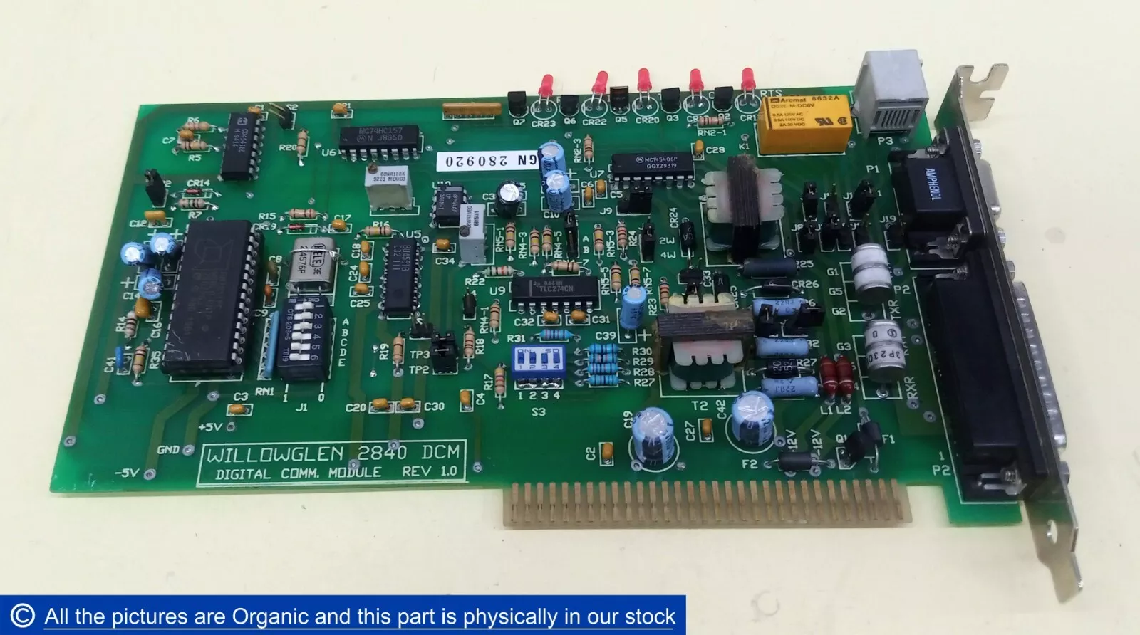 Willowglen 2840 DCM Digital Comm Module Rev. 1.0 ISA PC Interface Card ...