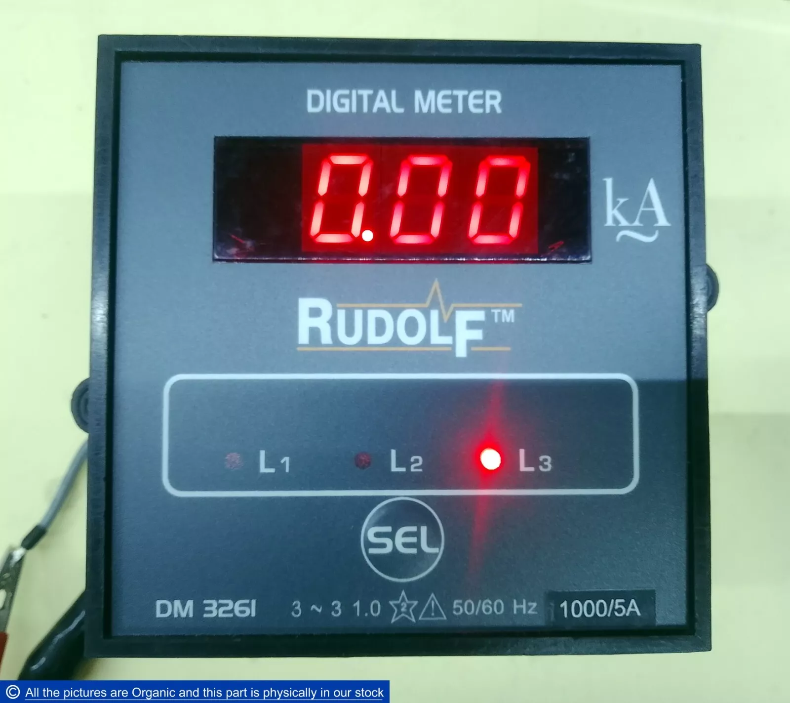 Rudolf DM 3261 3-Phase Digital kiloampere KA Meter CT 1000/5A 1.00 KA ...