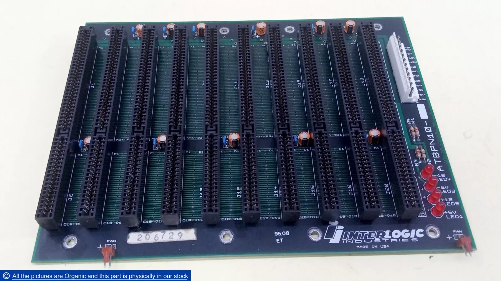 Interlogic ATBPN10 10-Slot ISA Backplane Board 60325 Rev A For ...