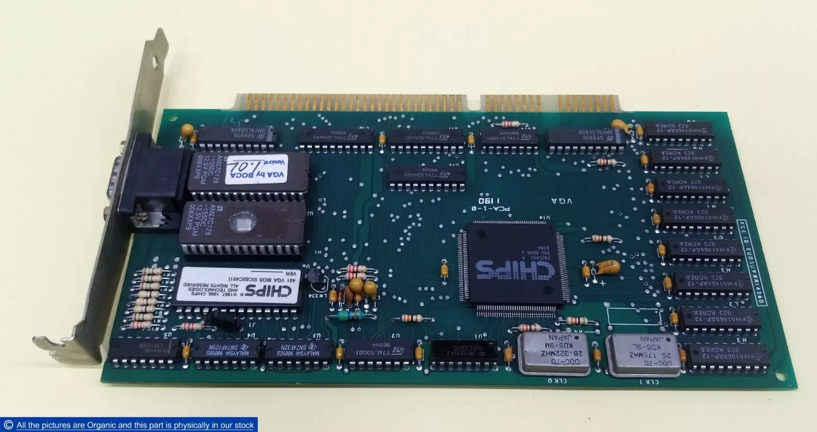 Boca Research 4262 ISA Interface VGA Display Card Ver 1.0L 451 VGA BIOS 0C82C451 - Industrial ...