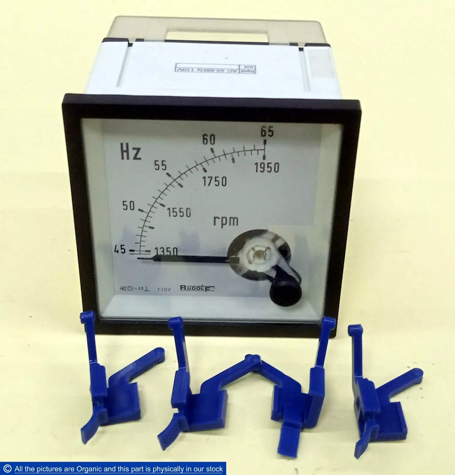 Rudolf R-HC72-4565M Analog Frequency Meter 45-65Hz 110V 1350-1950rpm ...
