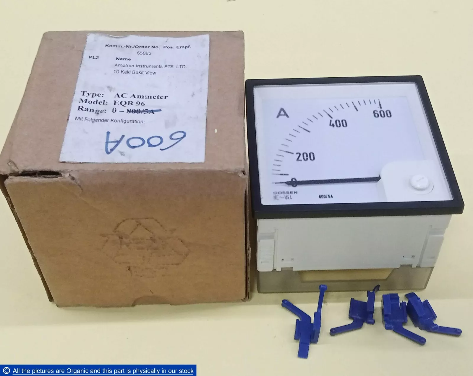 Amptron / Gossen EQB 96 Analog AC Ammeter 600/5A EQB96 Moving-Iron ...