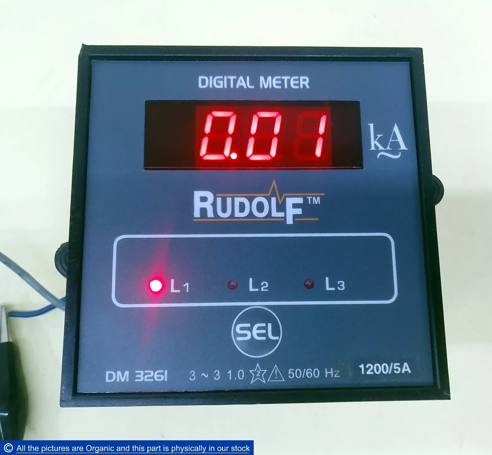 Rudolf DM 3261 3-Phase Digital kiloampere KA Meter CT 1200/5A 1.20 KA ...