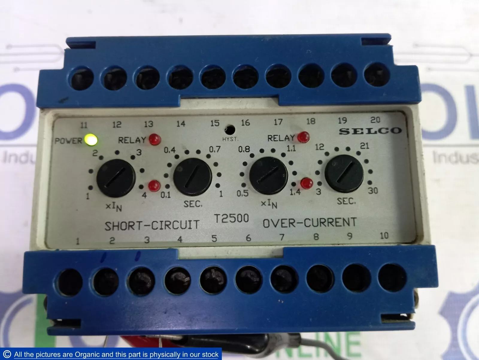 Selco T2500-05 3-Phase Short Circuit + Over Current Relay 450VAC 5A ...