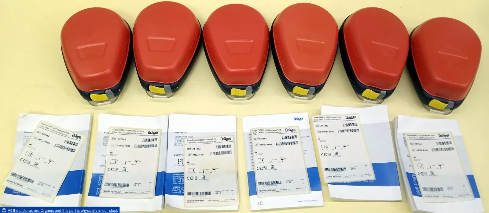 Drager 3200 Emergency Escape Device Toxic Gases Protect Mask ABEK15 Lot ...