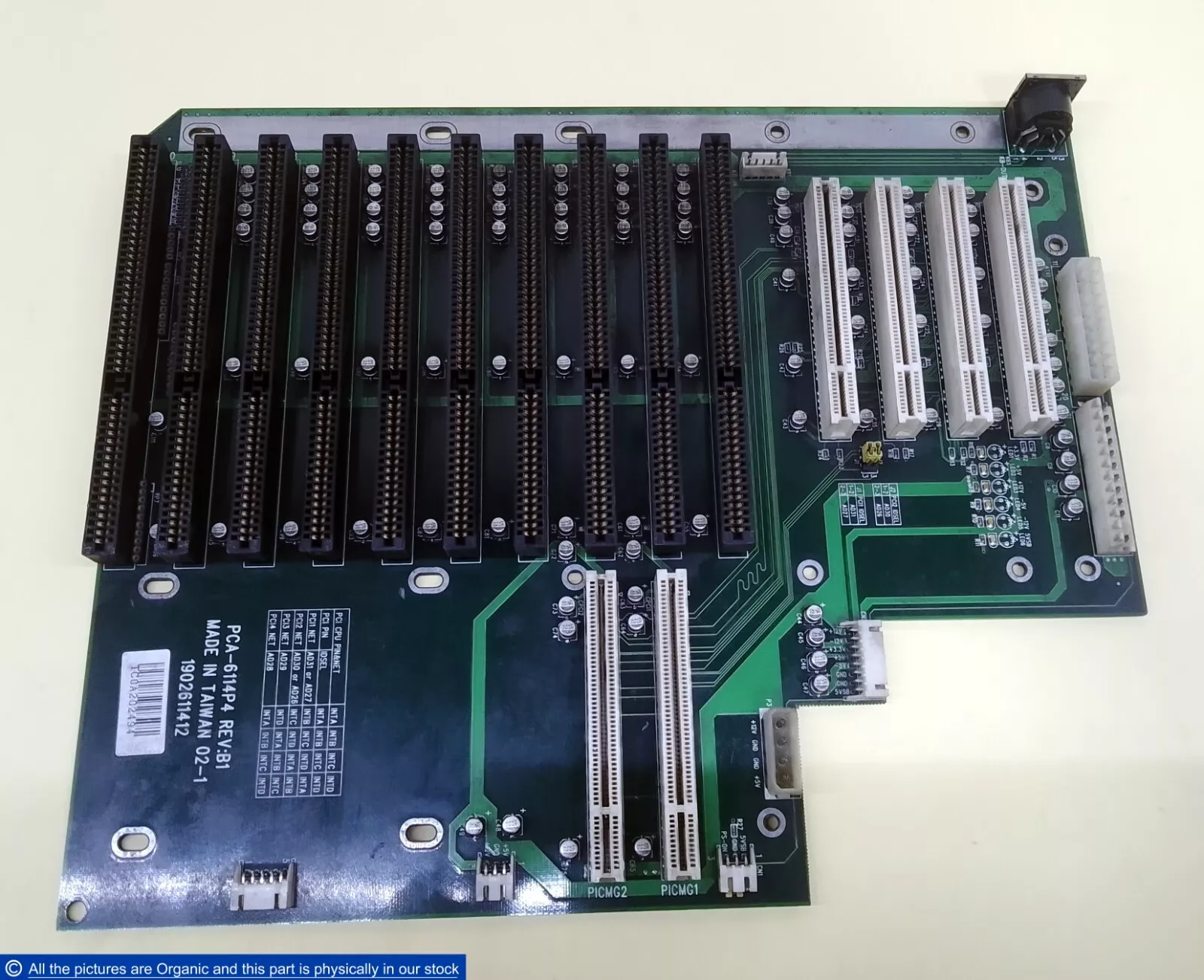 Advantech PCA-6114P4 Rev B1 14-Slot PICMG SBC Backplane 1902611412 ISA ...