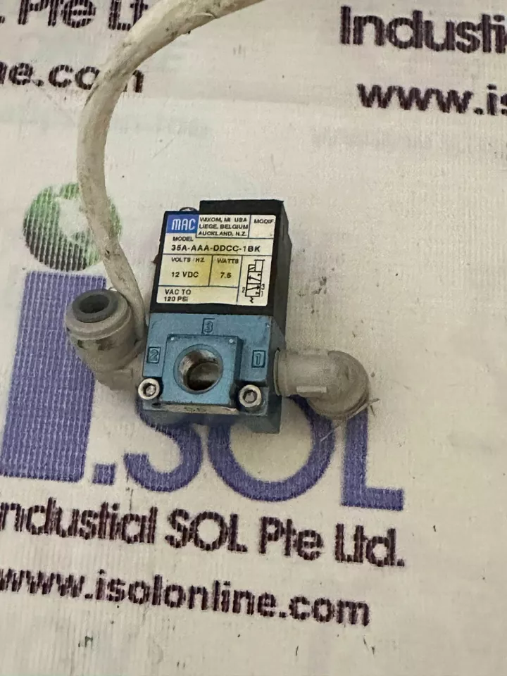 MAC 35A-AAA-DDCC-1BK 3-Way Solenoid Valve Series 35 1/8" NPTF 7.5W MAC ...