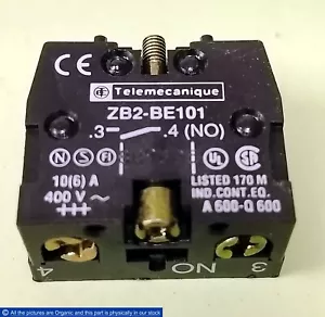 Telemecanique ZB2-BE101 Single Contact Block Harmony XAC 400V ZB2BE101 ...