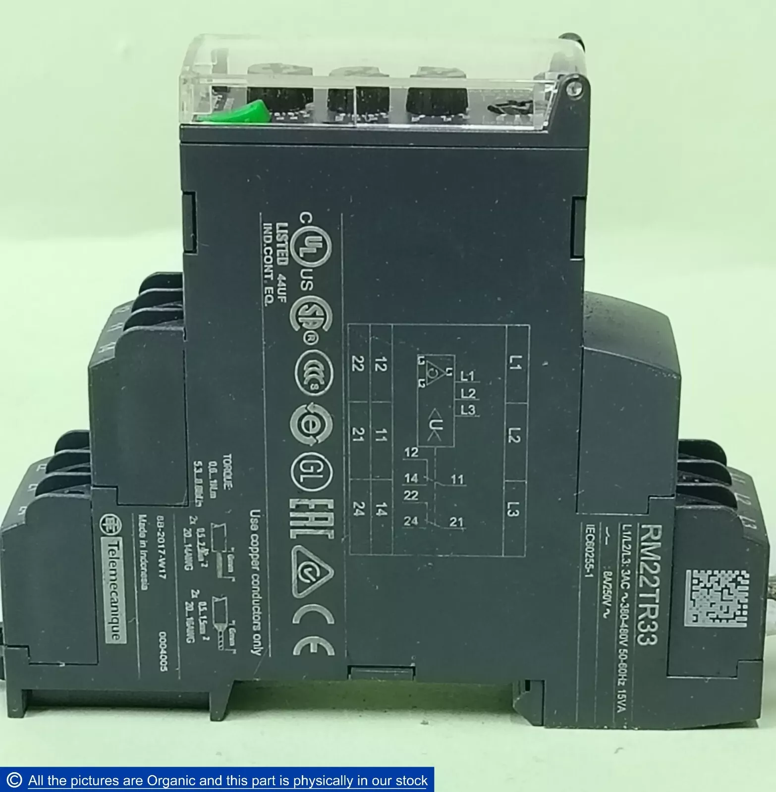 Telemecanique RM22TR33 3-Phase Harmony Control Relay 480V 15VA ...