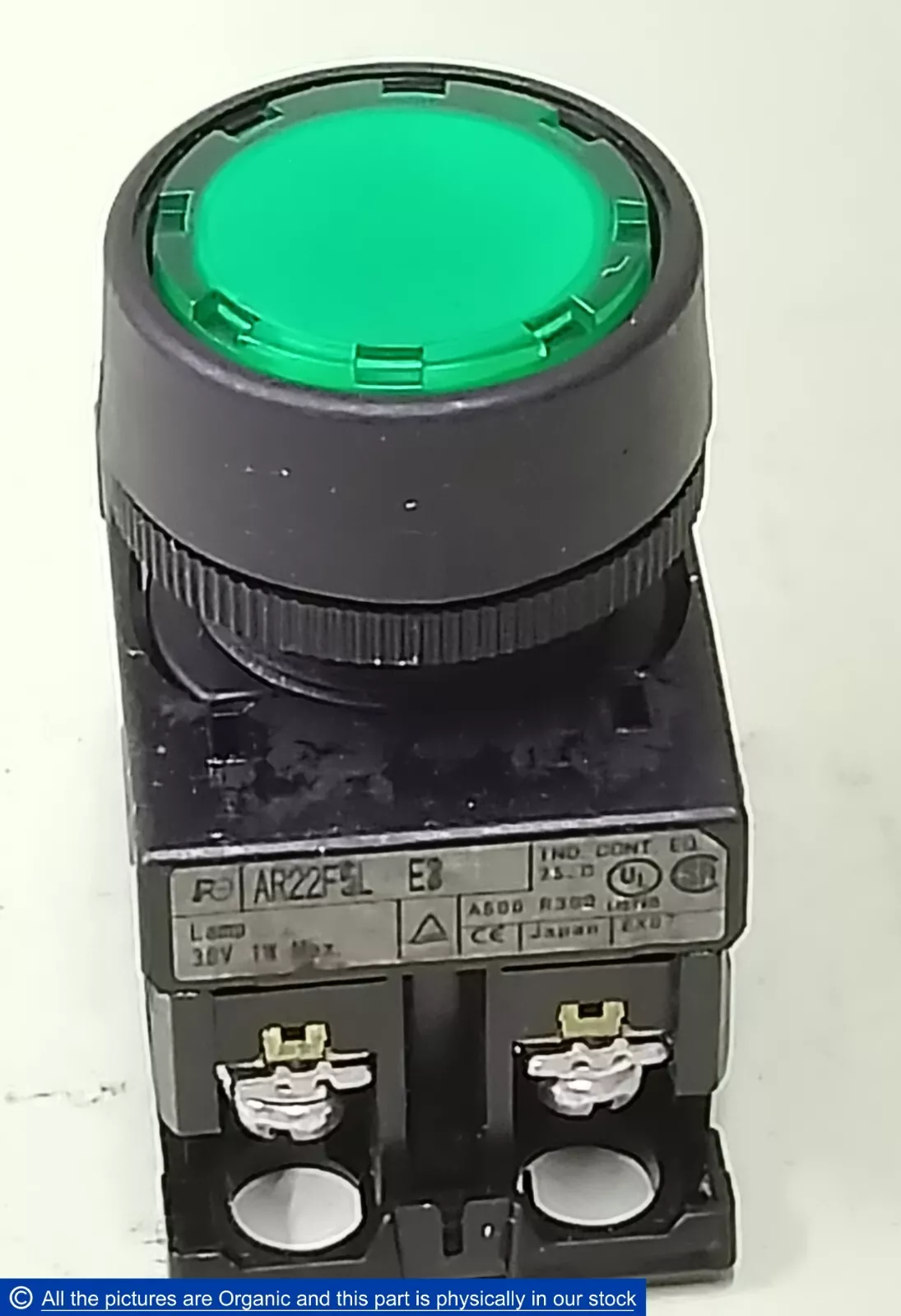 Fuji AR22F5L E3 Illuminated Pushbutton Switch Green 30V 1W AR22 Series Japan - Industrial SOL ...
