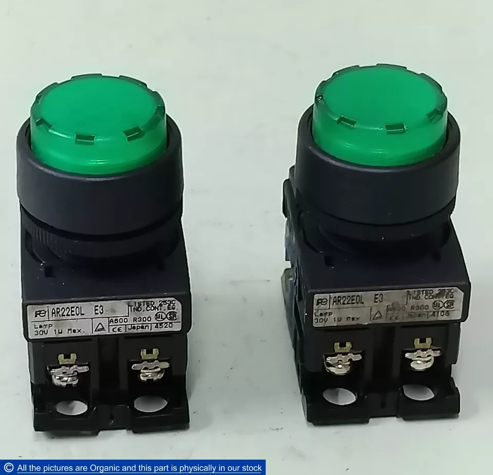 Fuji AR22E0L E3 Illuminated Pushbutton Switch Green 30V 1W AR22 Series ...