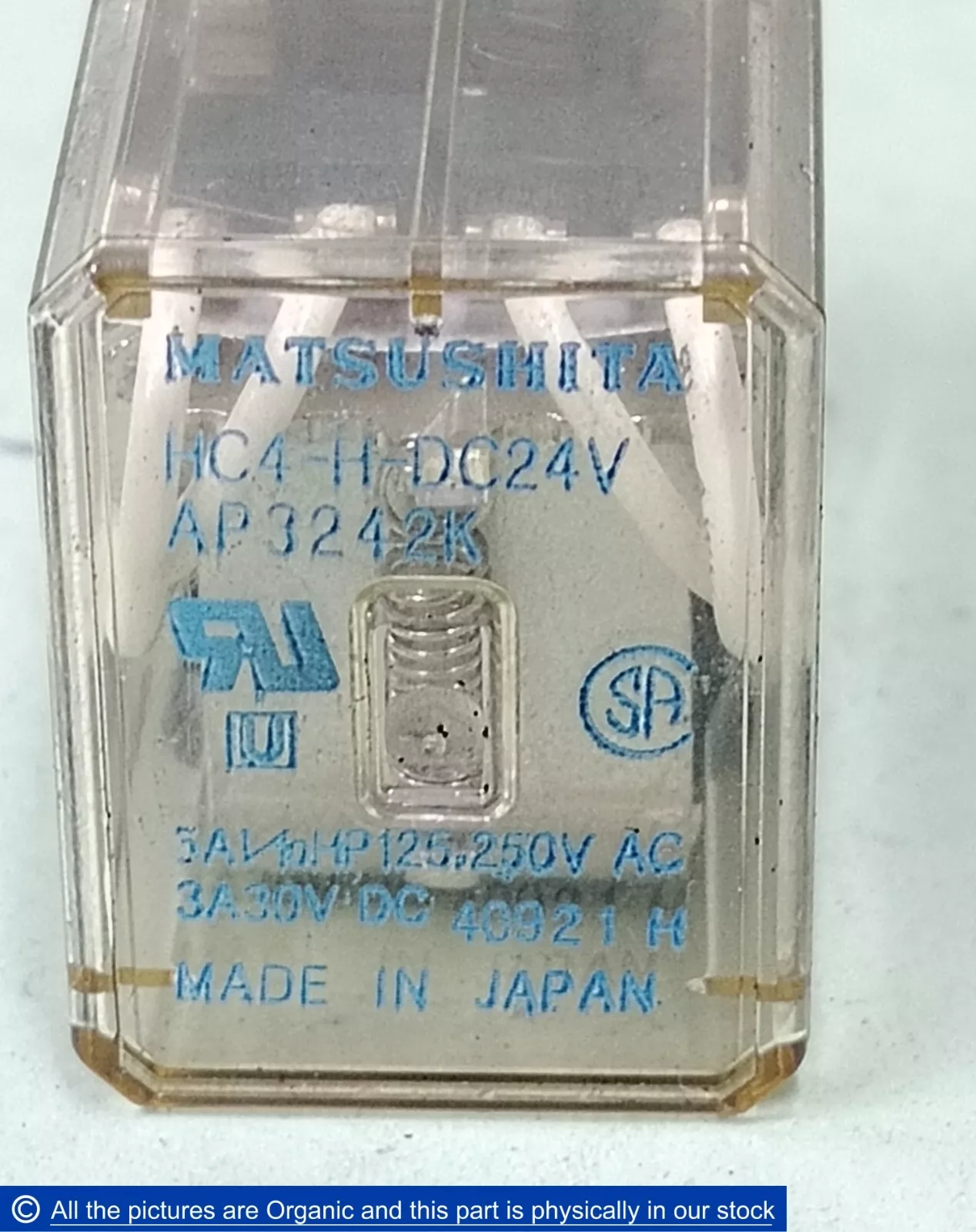 Matsushita HC4-H-DC24V General Purpose Relay 4PDT 5A 125/250VAC Japan - Industrial SOL Pte Ltd