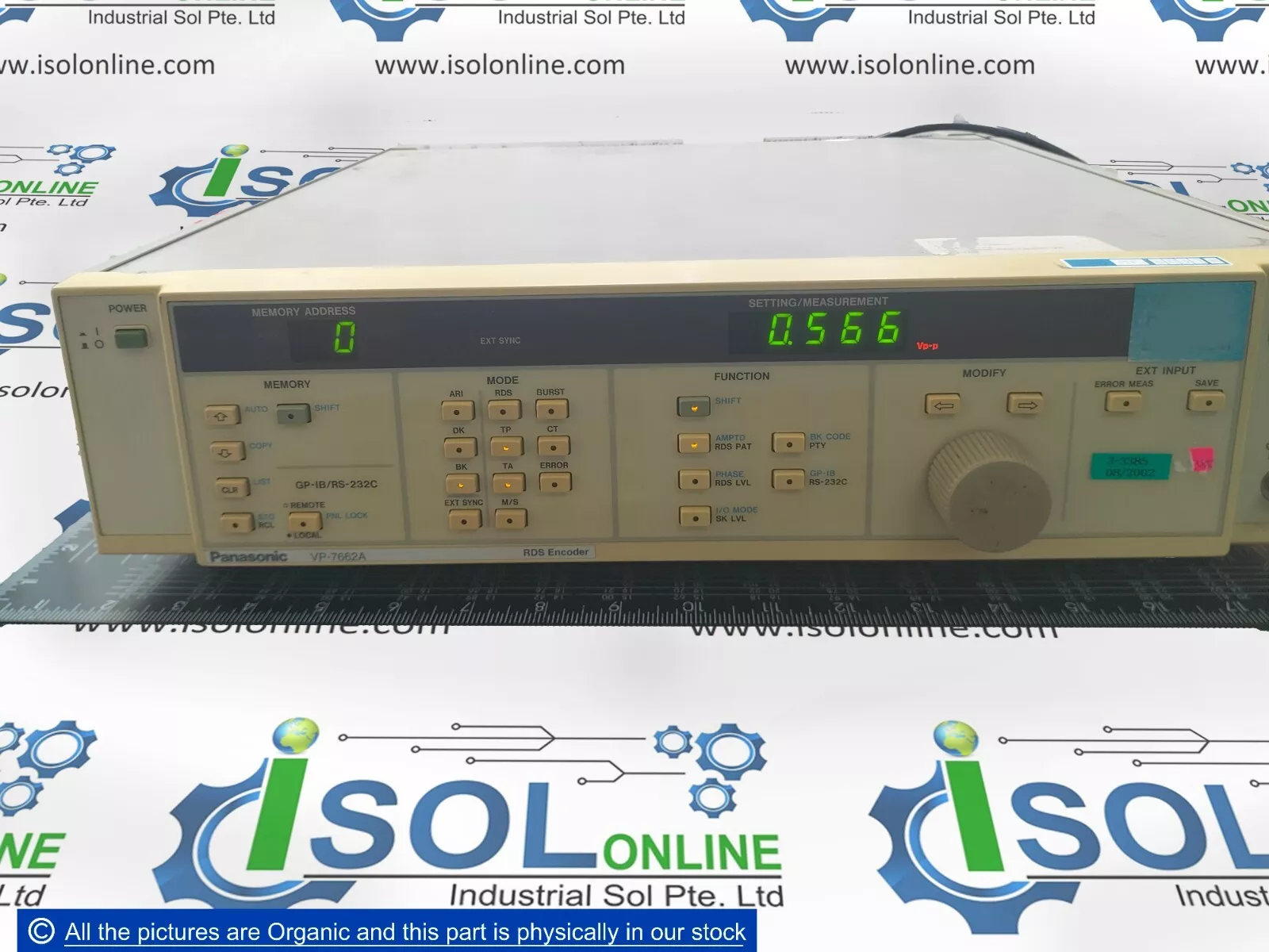 Panasonic VP-7662A RDS Encoder Encoder GB-IB Decoded signal Input Pilot ...