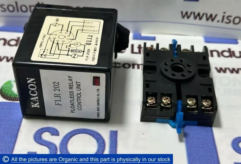 Kacon FLR 202 Floatless Relay Control Unit FLR 202B W/ Socket DTS-01 ...