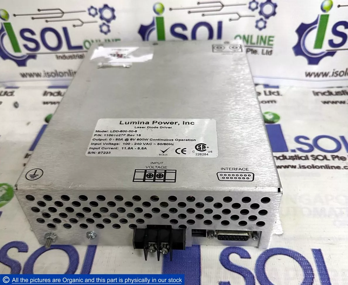 Lumina Power LDD-600-50-6 LDD CW Diode Laser Driver 11001027F Rev 15 ...