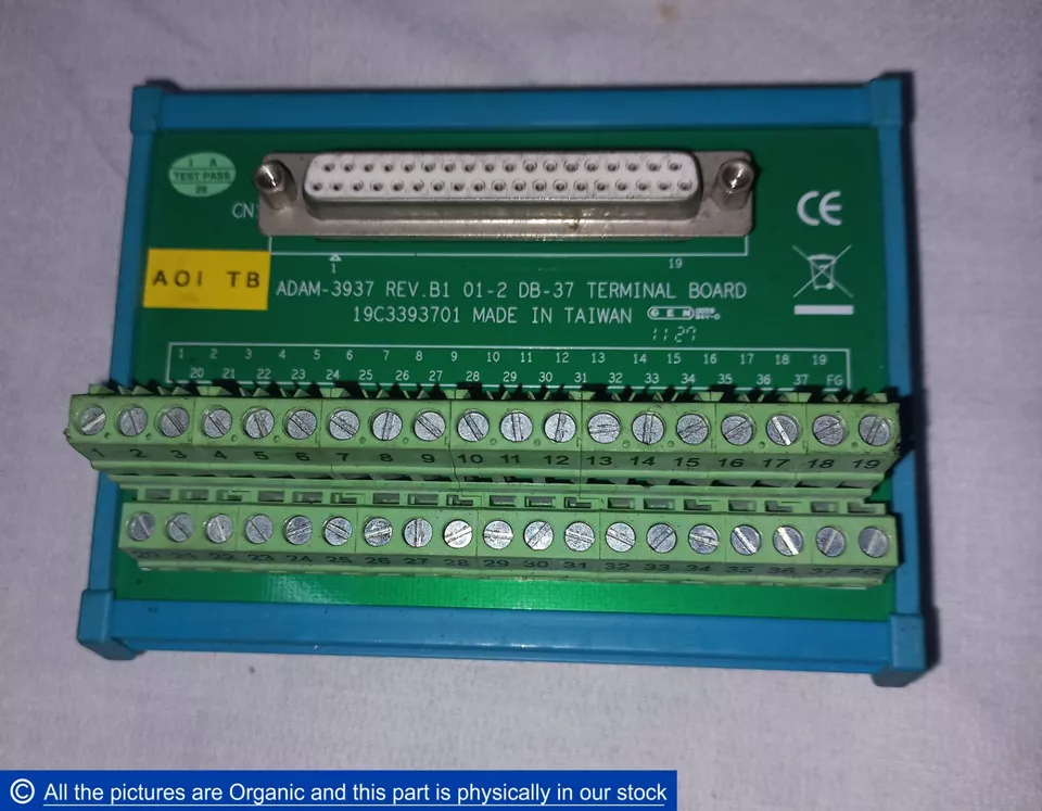 Advantech ADAM-3937 Rev.B1 Terminal Board 19C3393701 DB-37 DIN-rail ...