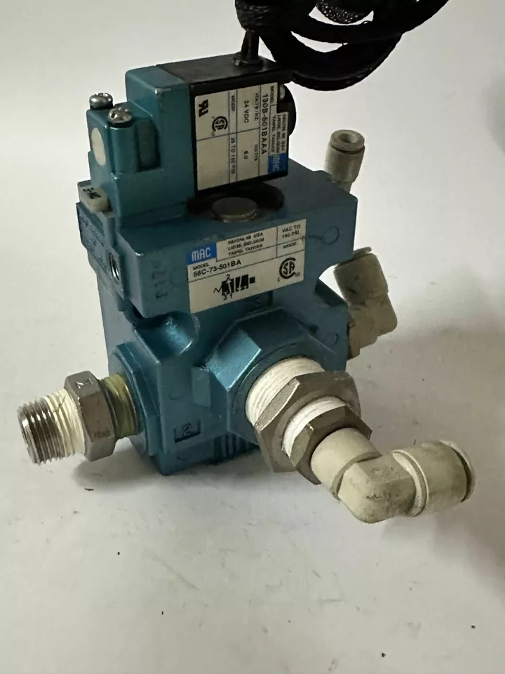 MAC Valves 56C-73-501BA Pilot Operated Solenoid Valve W/ 130B-501BAAA ...