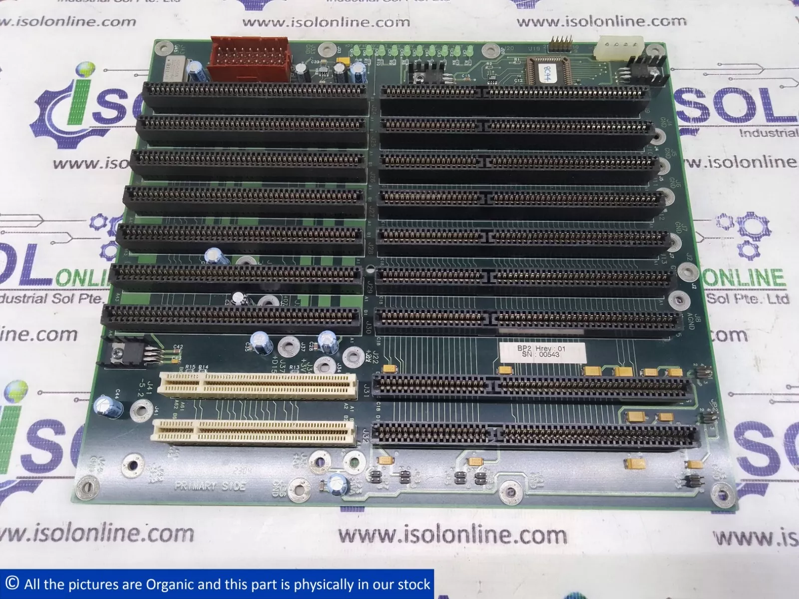 77768852-A BP2 Hrev:01 Backplane 8C44 7x ISA 8bit & 16bit 2x ISA 16bit ...