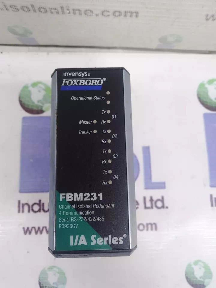 Foxboro FBM231 Channel Isolated Redundant Integrator Module P0926GV I/A ...