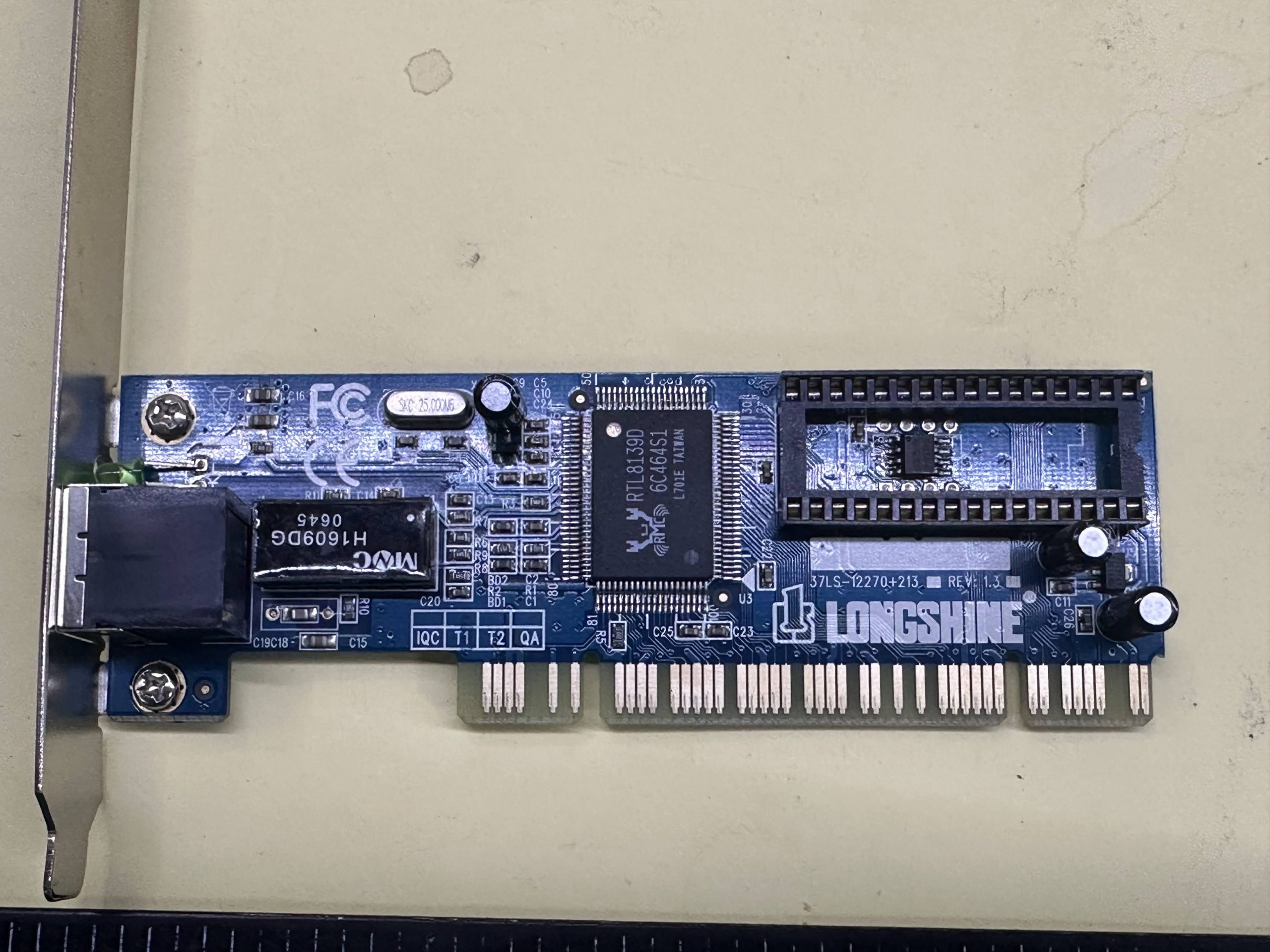 Longshine 37LS-12270+213 Rev 1.3 PCI Network Card LCS-8038TXR7 10/100 ...