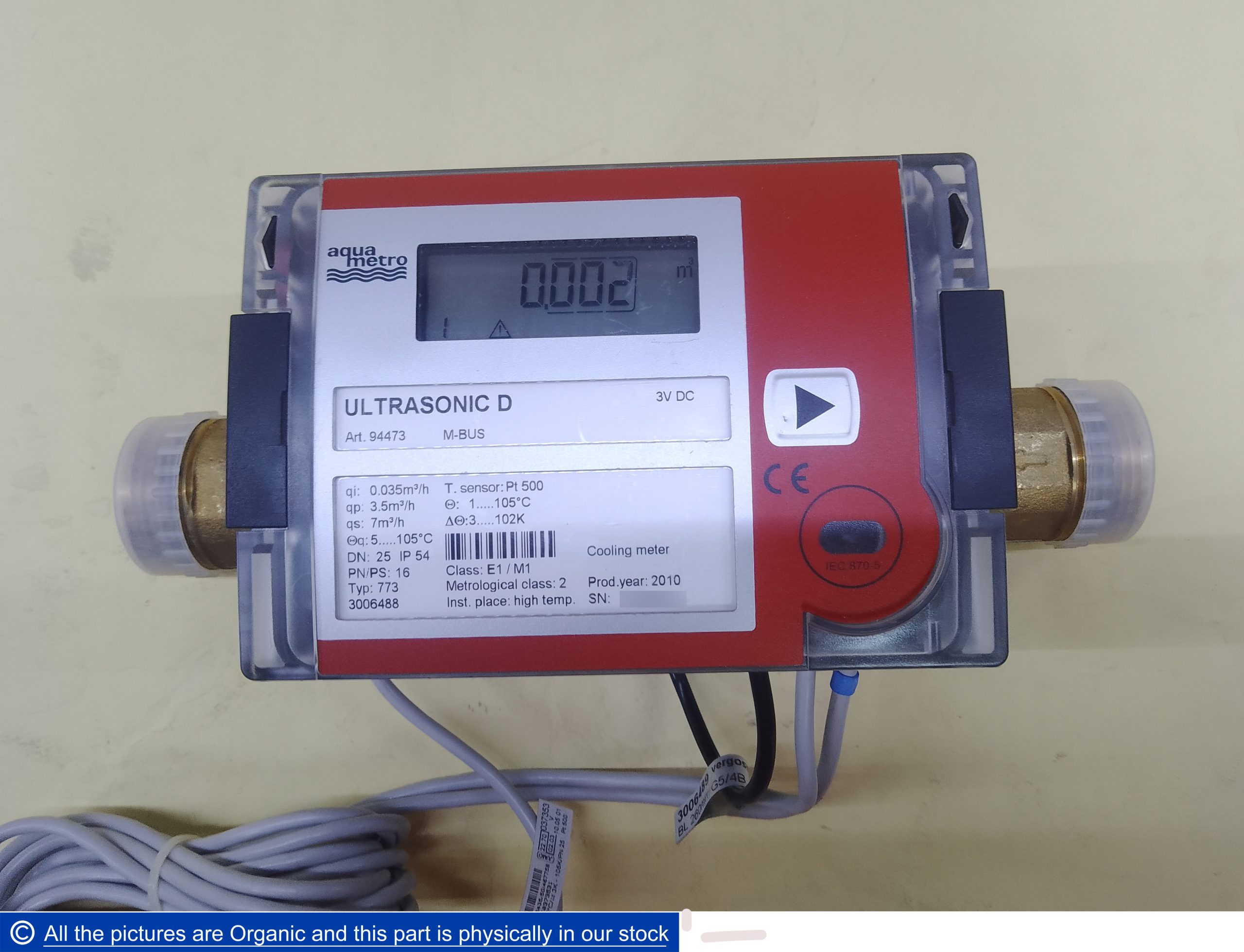 Aquametro Ultrasonic D 773 3006488 Calorimeter 94473 W/ Jumo Pt 500 ...