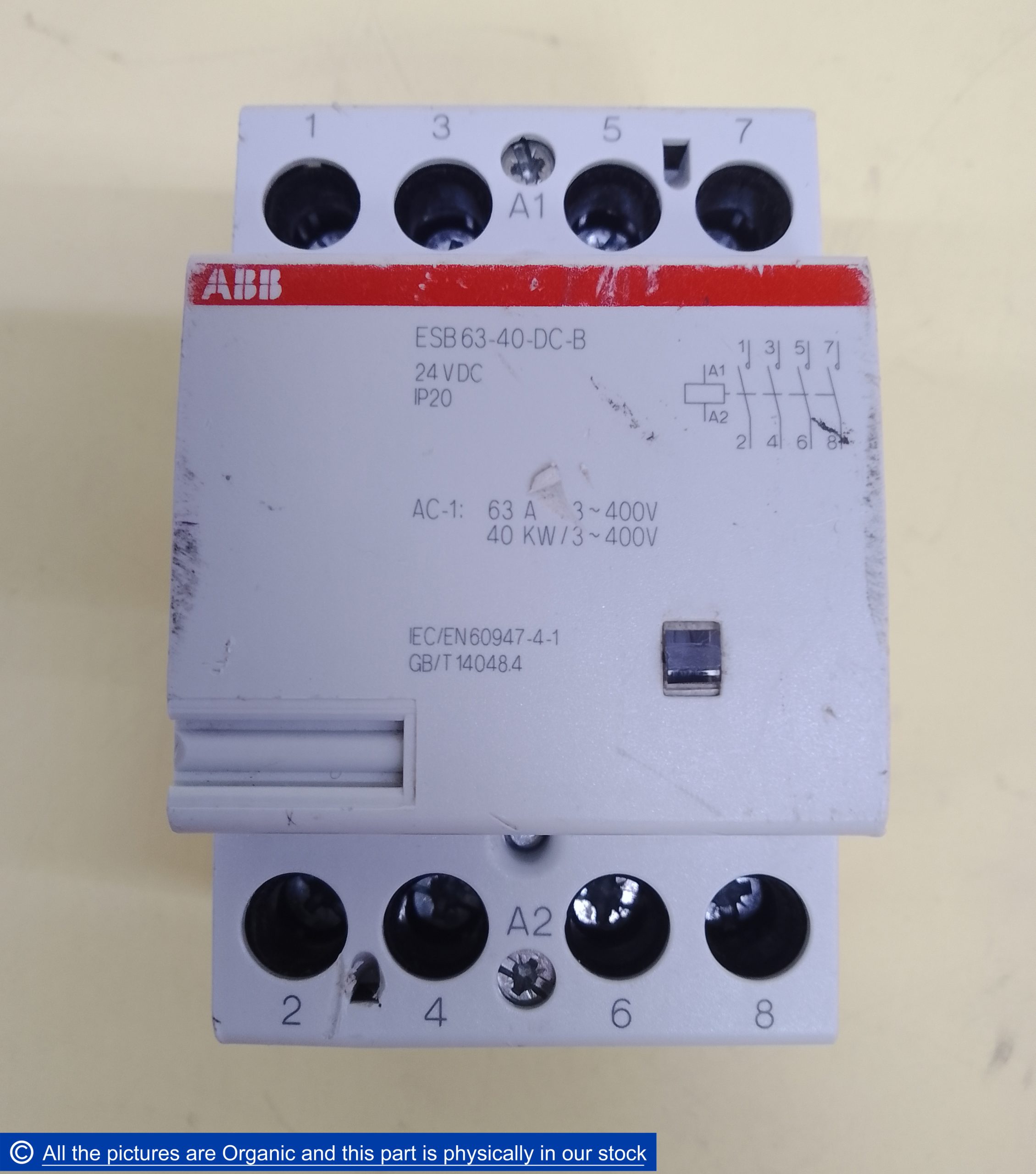 ABB ESB63-40-DC-B Module Contactor 24VDC 4-Pole 63 A ESB63 Series ESB6340DCB - Industrial SOL ...