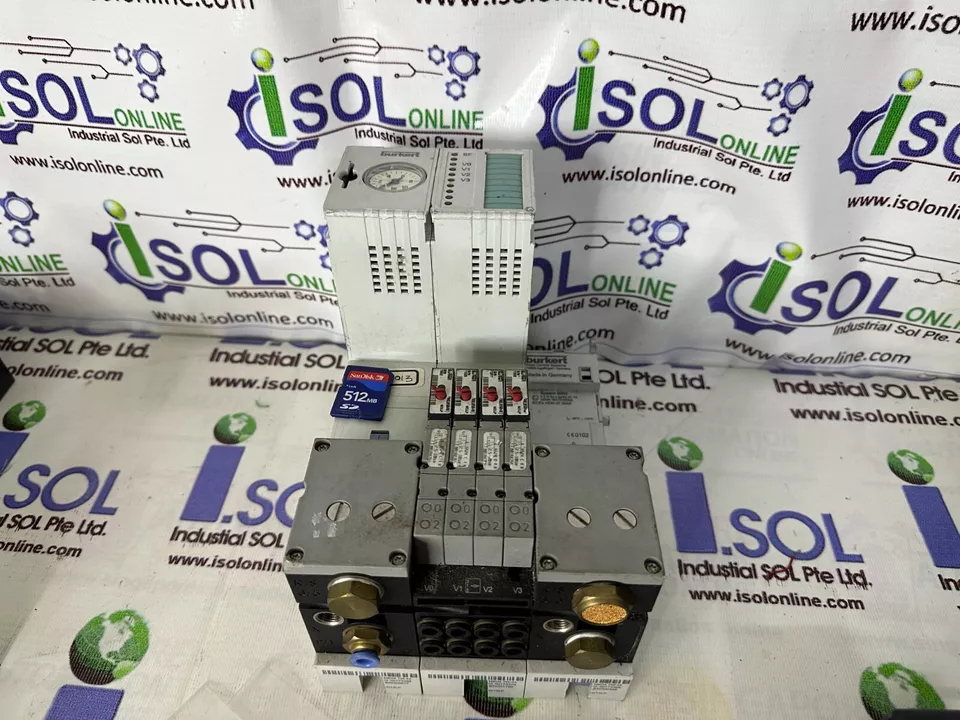 Burkert System 8650 AirLine Type ME04 Pressure Gauge Pneumatic Manifold ...