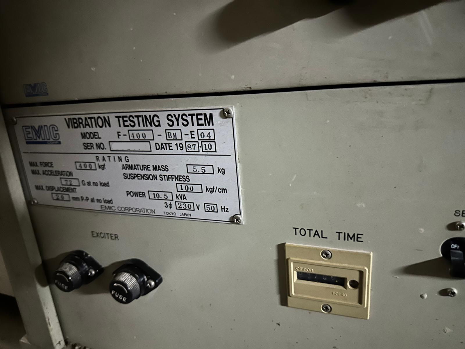 EMIC Vibration Testing System F-400-BM-E04 Controller For 905-FN ...