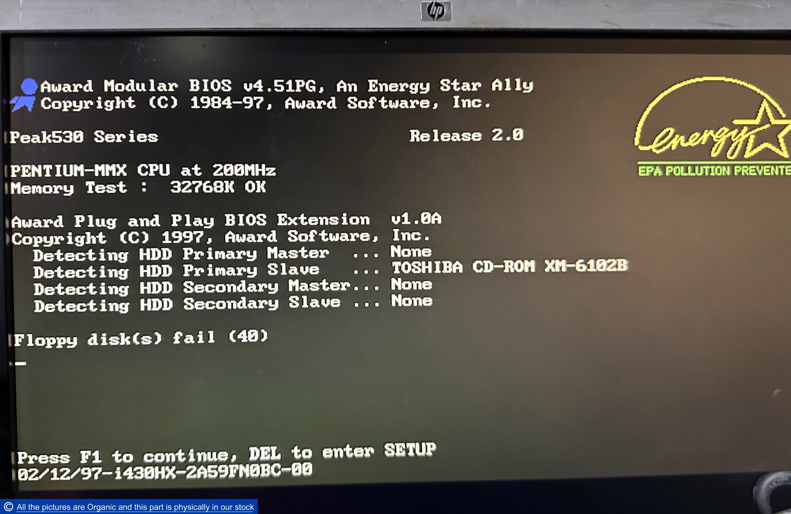NexCom Peak 530F SBC KJ023300 BIOS v4.51PG Seiko Epson ES451S Robot PC ...