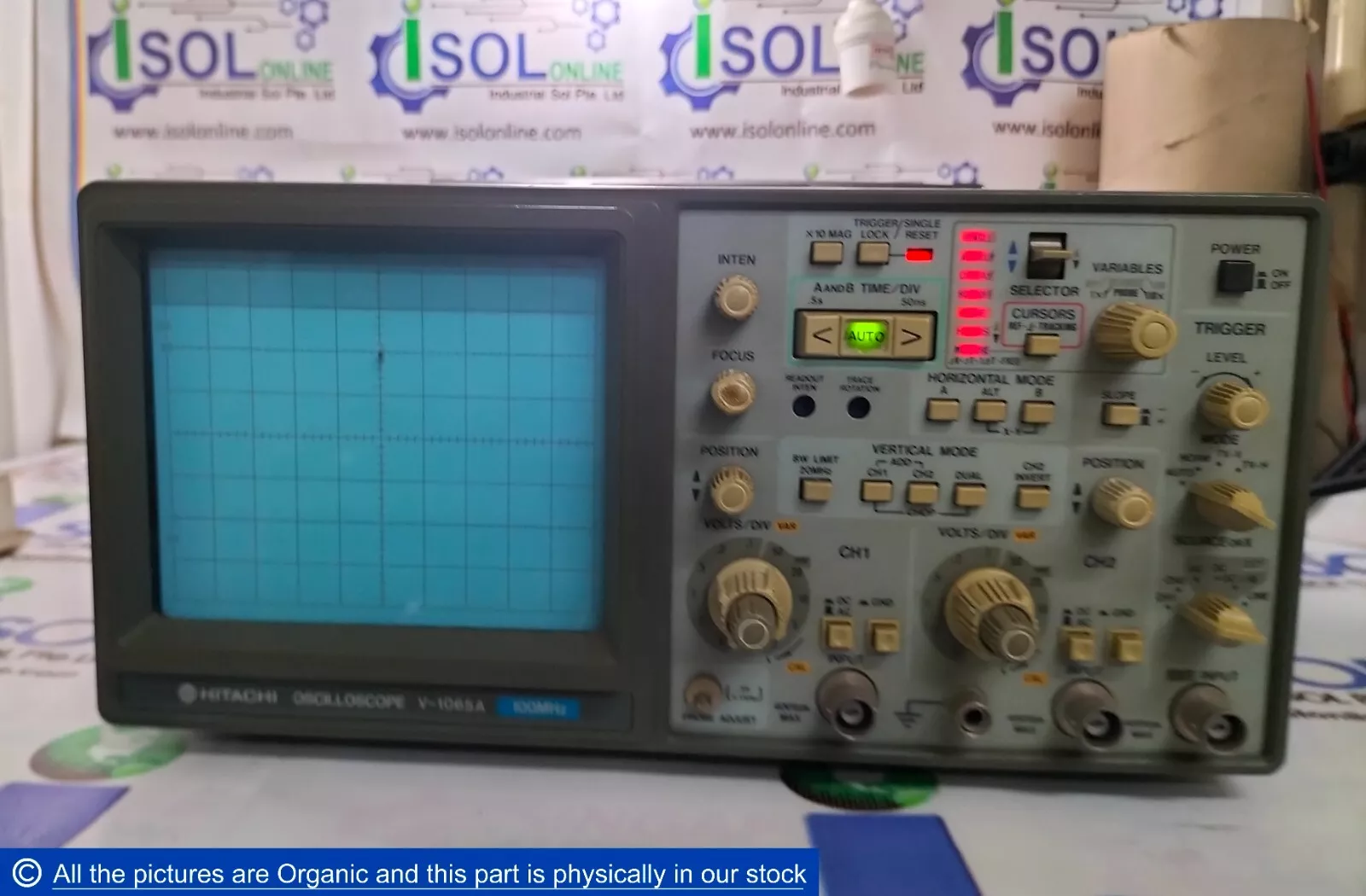 Hitachi V-1065A Analog Benchtop Oscilloscope 2-Channel 100MHz V1065A ...