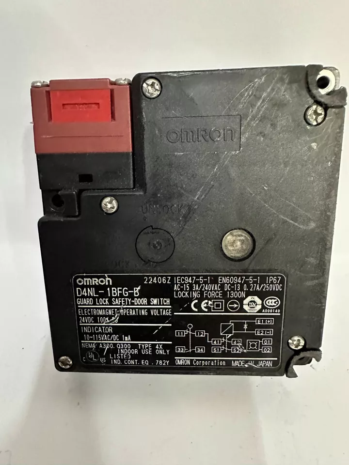 Omron D4NL-1BFG-B Guard Lock Safety Door Switch 24VDC D4NL Series Japan ...