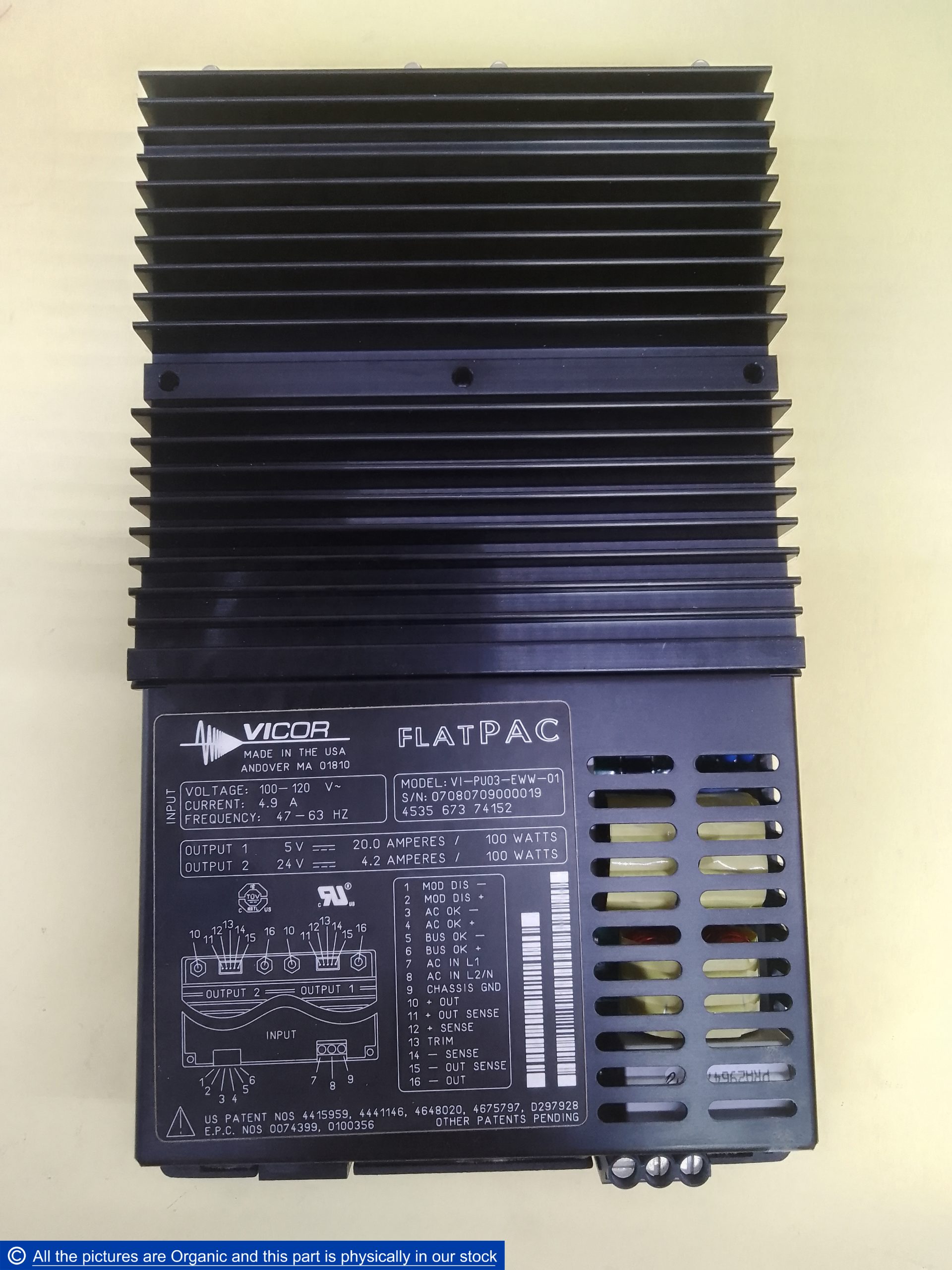 Vicor FlatPAC VI-PU03-EWW-01 Power Supply 4535 673 74152 Philips 4535 ...