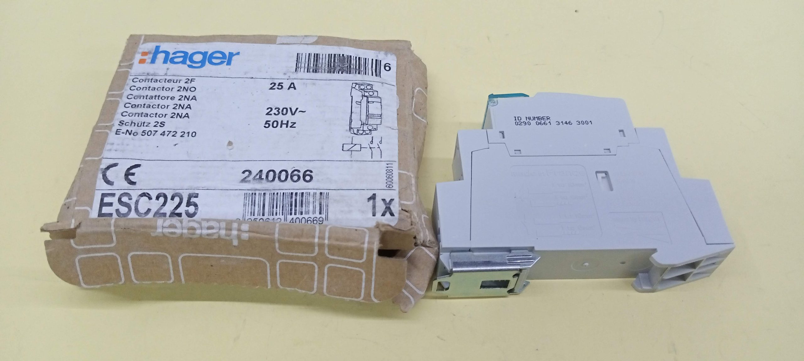 Hager ESC225 2 Pole Contactor 25A 230VAC 2NO New - Industrial SOL Pte Ltd