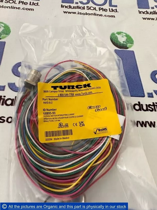 Turck FKD 8-2 U0895-93 Euro Fast M12 Type 8 Wire Female