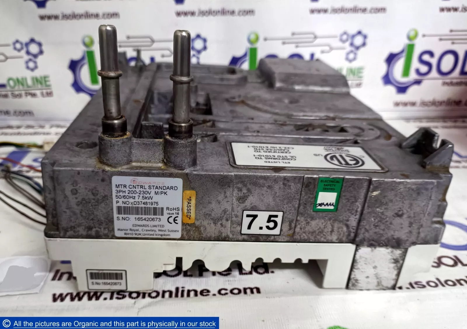 Edwards MTR CNTRL STANDARD 3 PH Drive Module D37481975 7.5 230V M/PK 7 ...